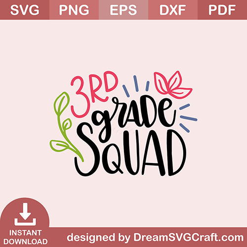 3rd Grade Squad SVG