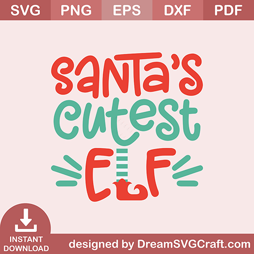 Santas Cutes Elf SVG