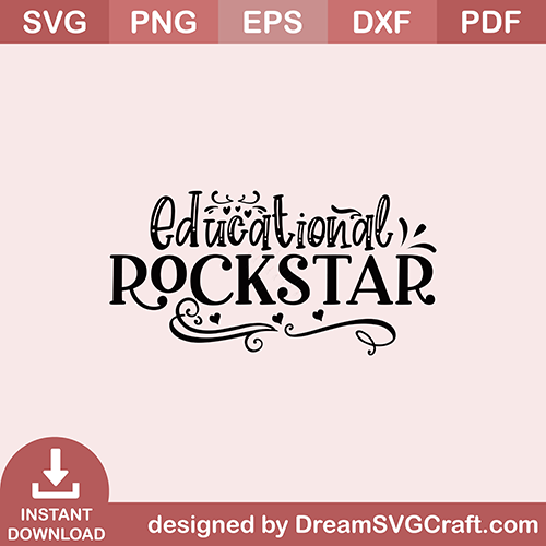 Education Rock Star SVG