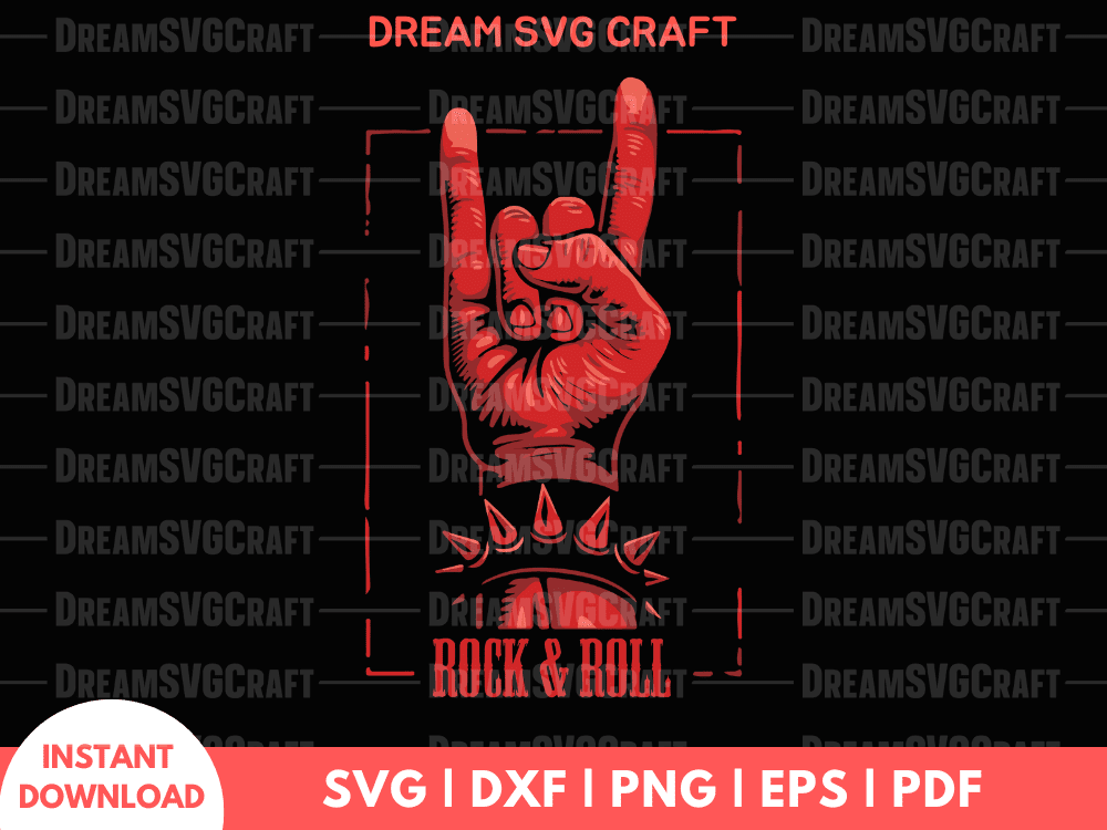 Rock and Roll Music SVG - Guitar & Metal Designs for Cricut
